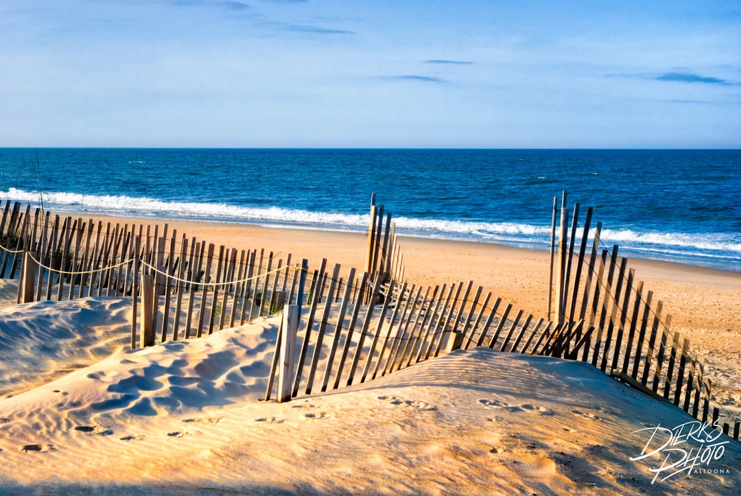 Nags Head NC Beach Photo, Kitty Hawk Beach Landscape Print, Outer Banks ...