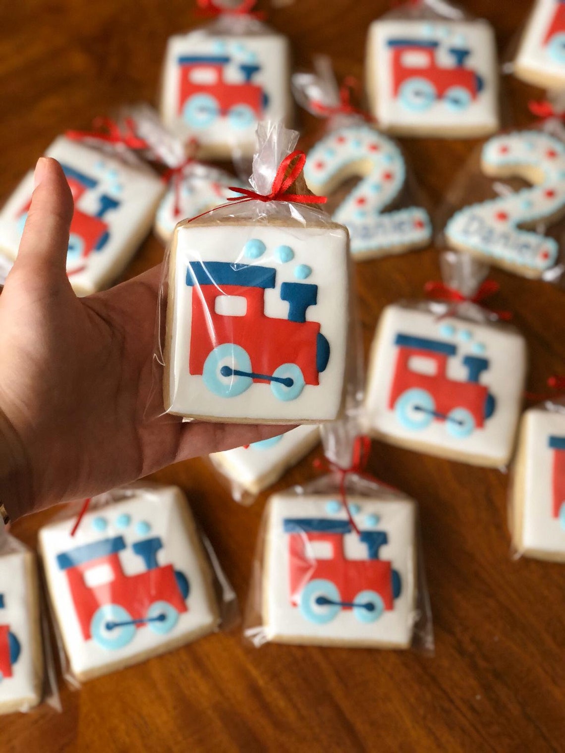 Train Cookies, Chu Chu Train, Number Cookies (3 Train Cookies and 3 ...
