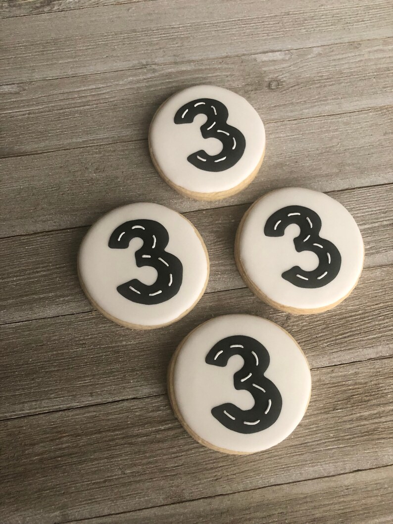 Number Birthday Cookies Any Number Cookies Large Cookies - Etsy