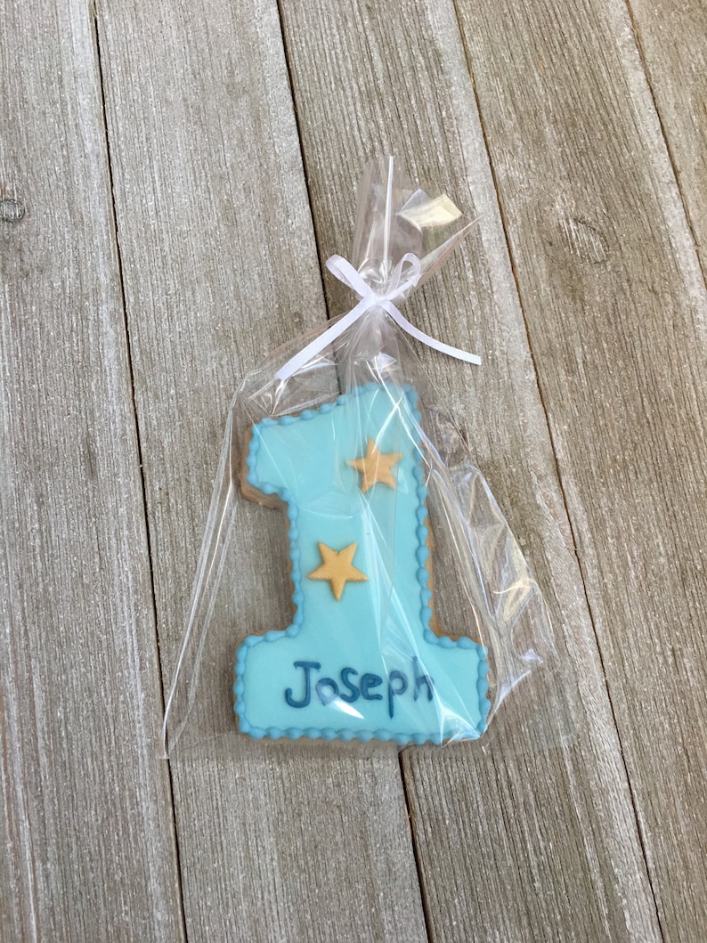 Number One Birthday Cookie Any Number Cookies Large - Etsy