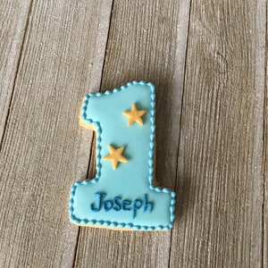 Number One Birthday Cookie | Any Number Cookies, Large Cookies ...