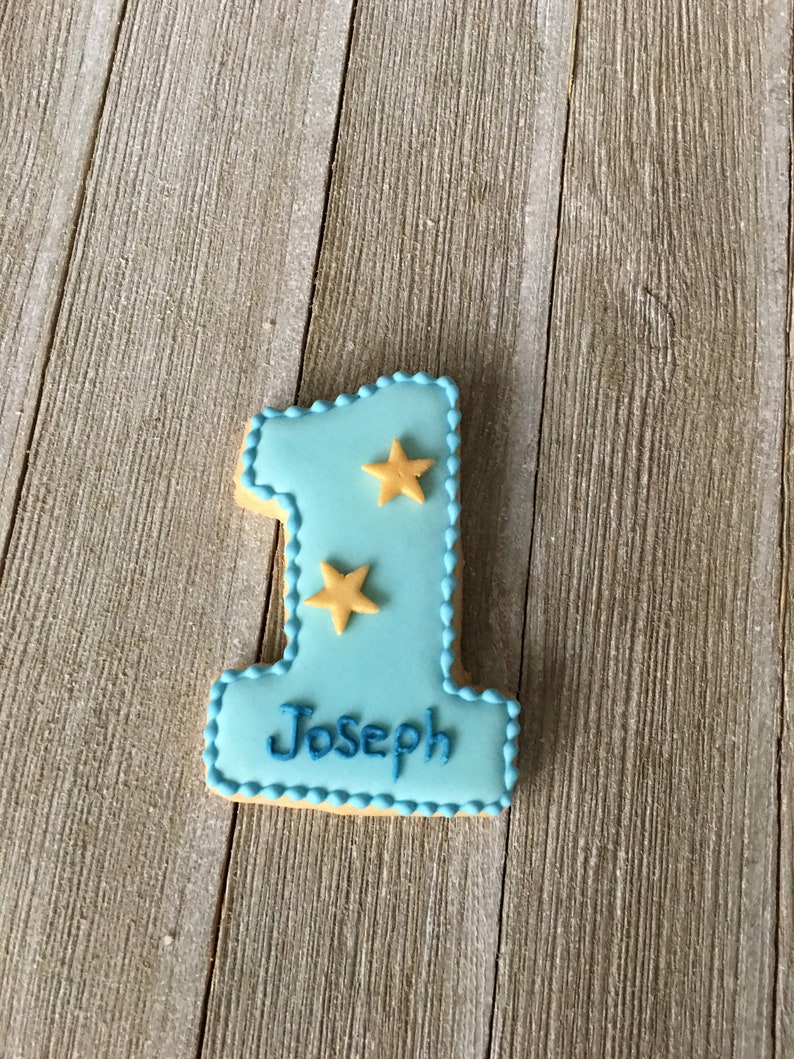 Number One Birthday Cookie Any Number Cookies Large - Etsy