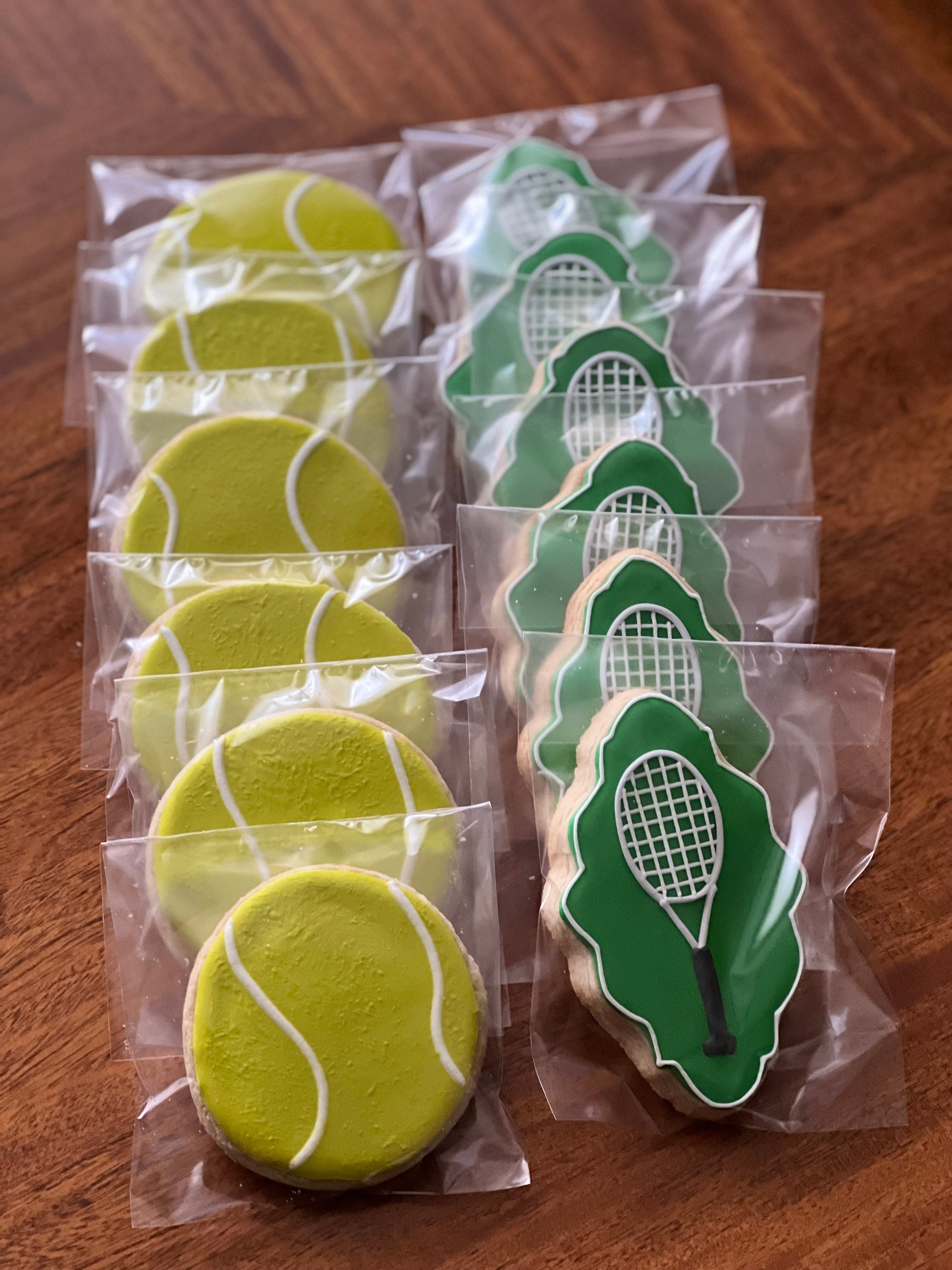 Tennis Cookies Rackets Cookies Large Cookies Birthday - Etsy