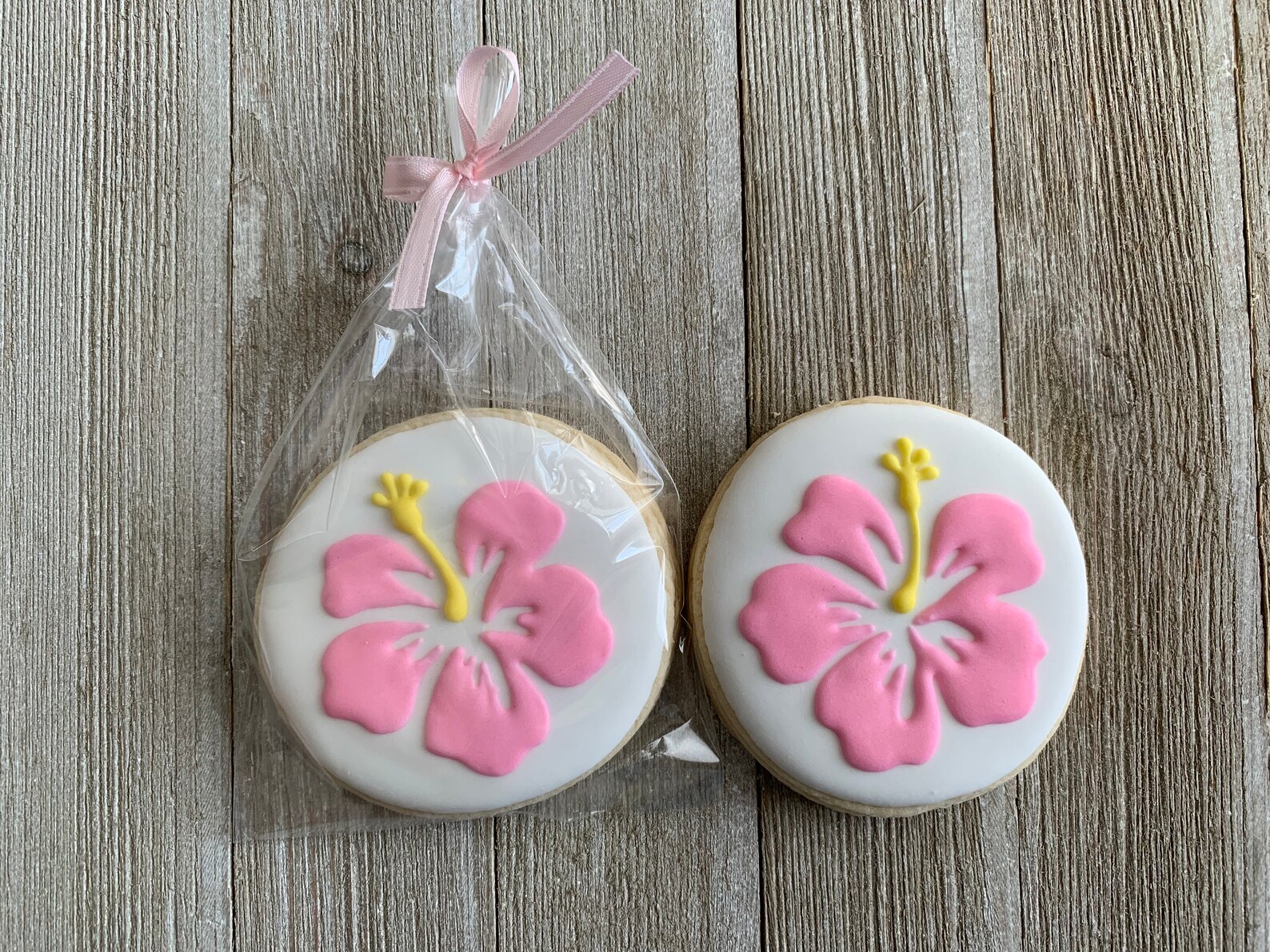 Hibiscus Flower Cookies Flower Cookies Birthday Cookies | Etsy