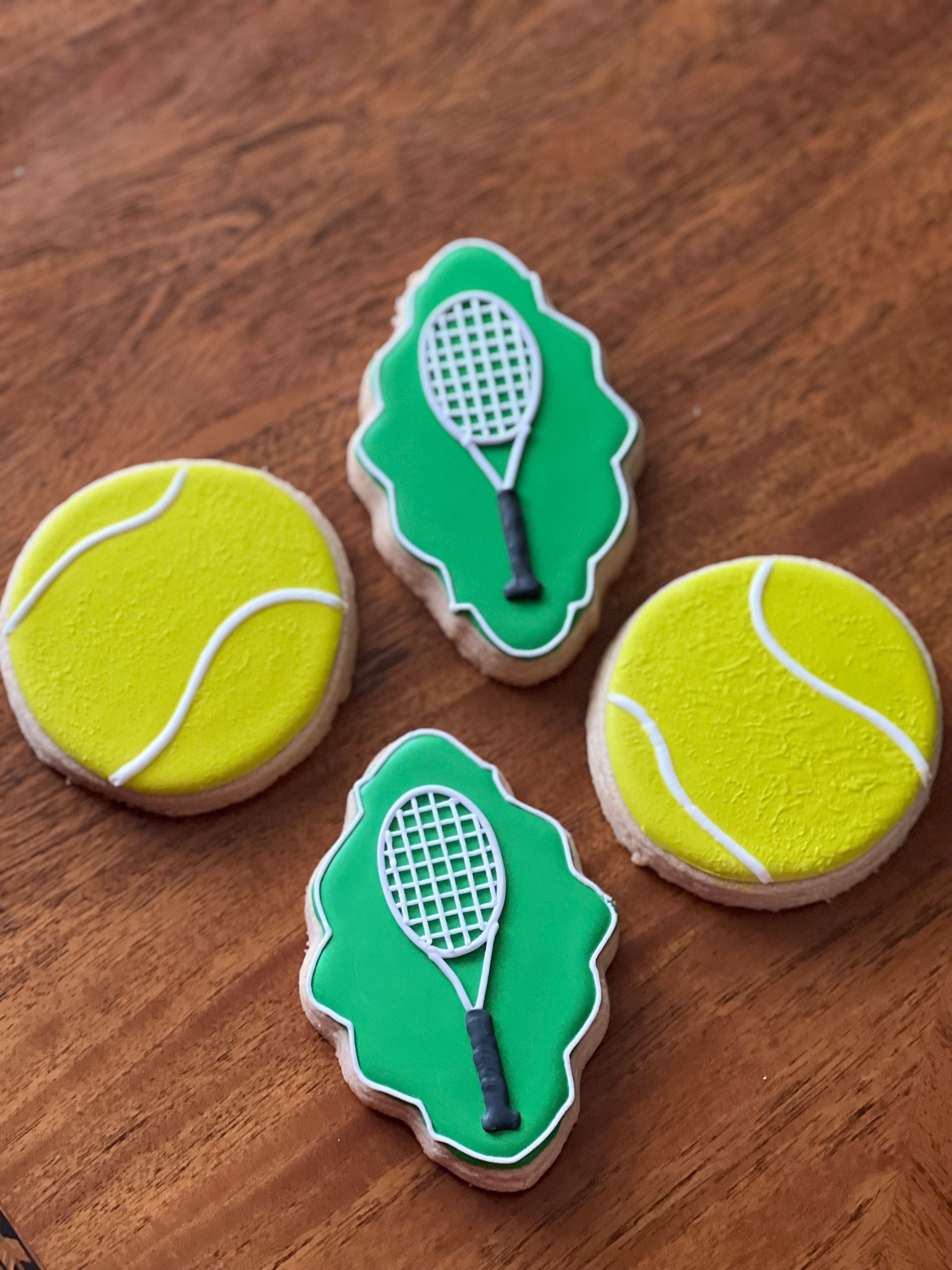 Tennis Cookies Rackets Cookies Large Cookies Birthday - Etsy