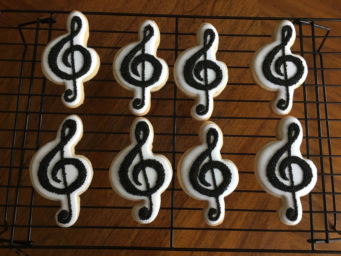 Royal Icing Cookies Musical Instrument Cookies Music Icing | Etsy
