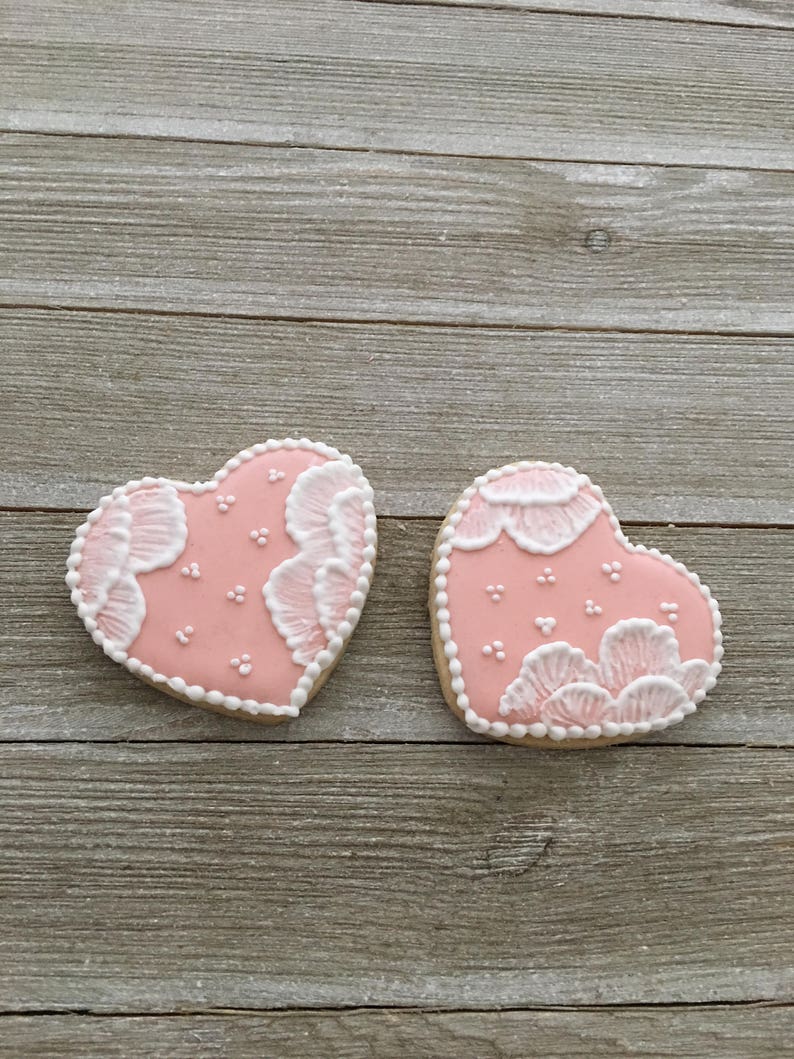 Wedding Cookies Gift / Party Favor / Heart Cookies / - Etsy