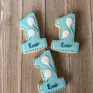 Number One Birthday Cookie | Any Number Cookies, Large Cookies ...