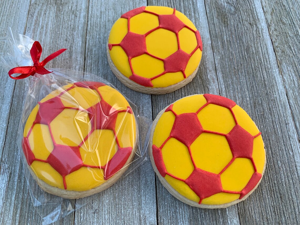 Soccer Ball Cookies Soccer Cookies Birthday Cookies Theme - Etsy