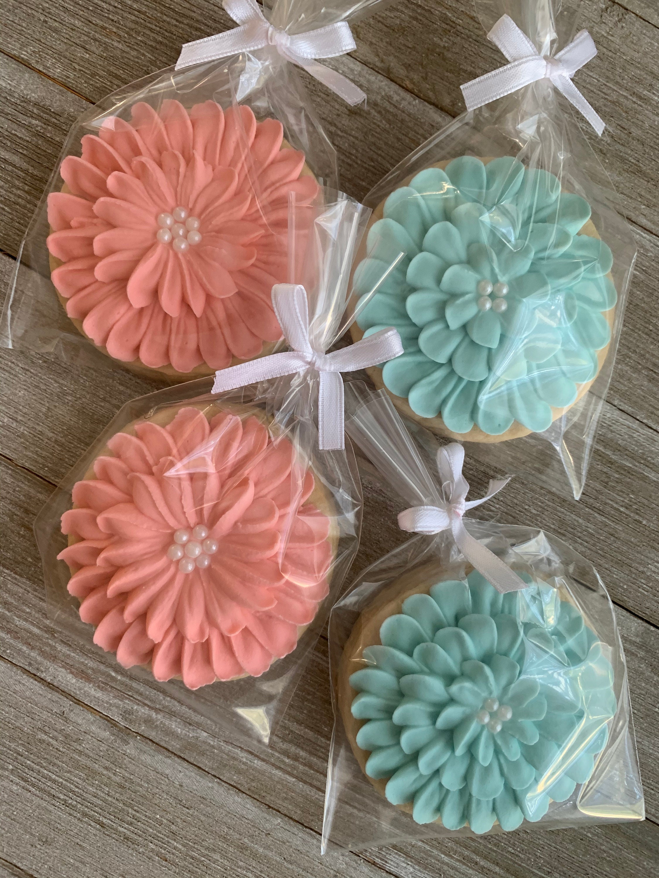 Flower Cookies Flower Cookies Birthday Cookies Theme | Etsy