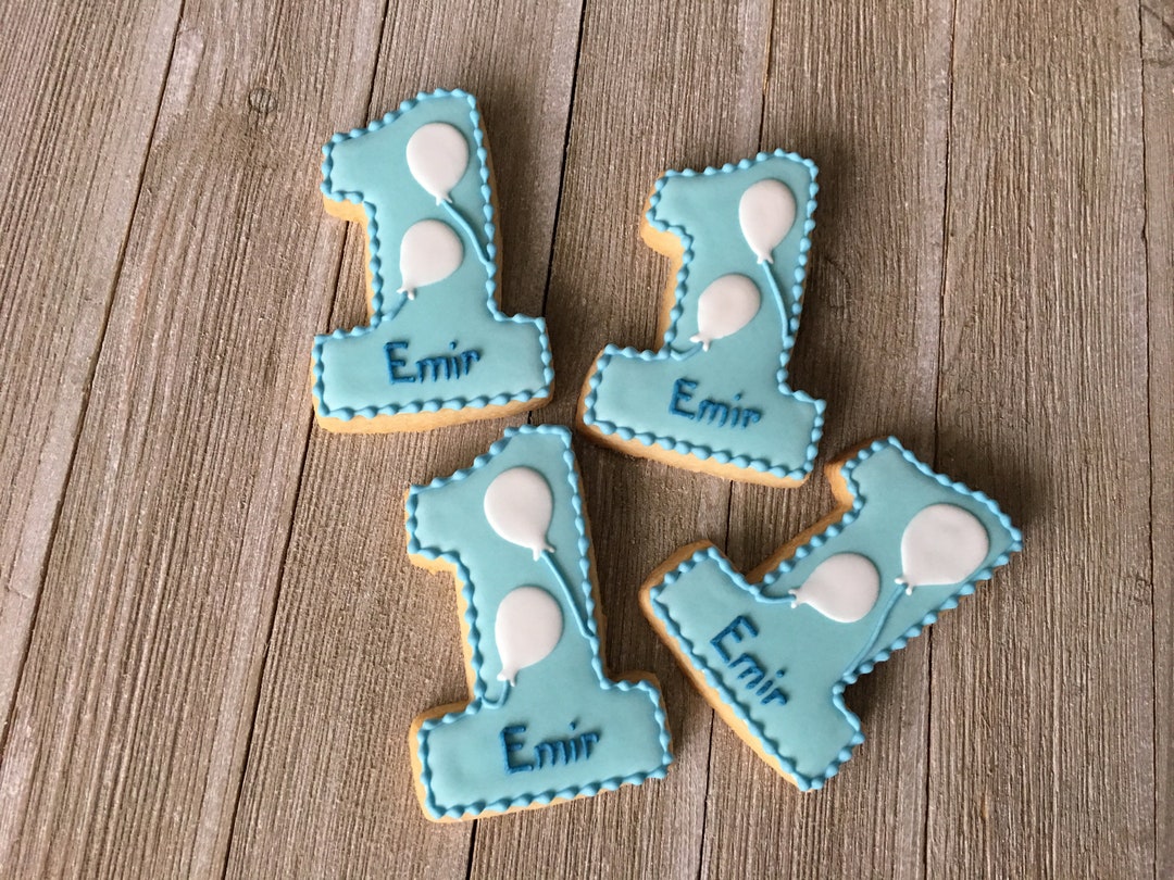 Number One Birthday Cookie | Any Number Cookies, Large Cookies ...