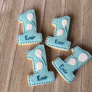 Number One Birthday Cookie | Any Number Cookies, Large Cookies ...