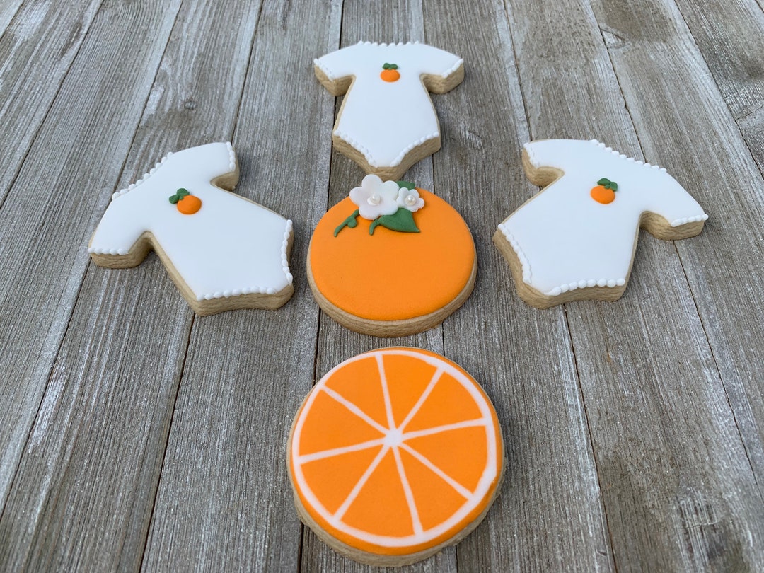 Orange Cookies, Citrus Cookies, Birthday Cookies, Theme Cookies ...