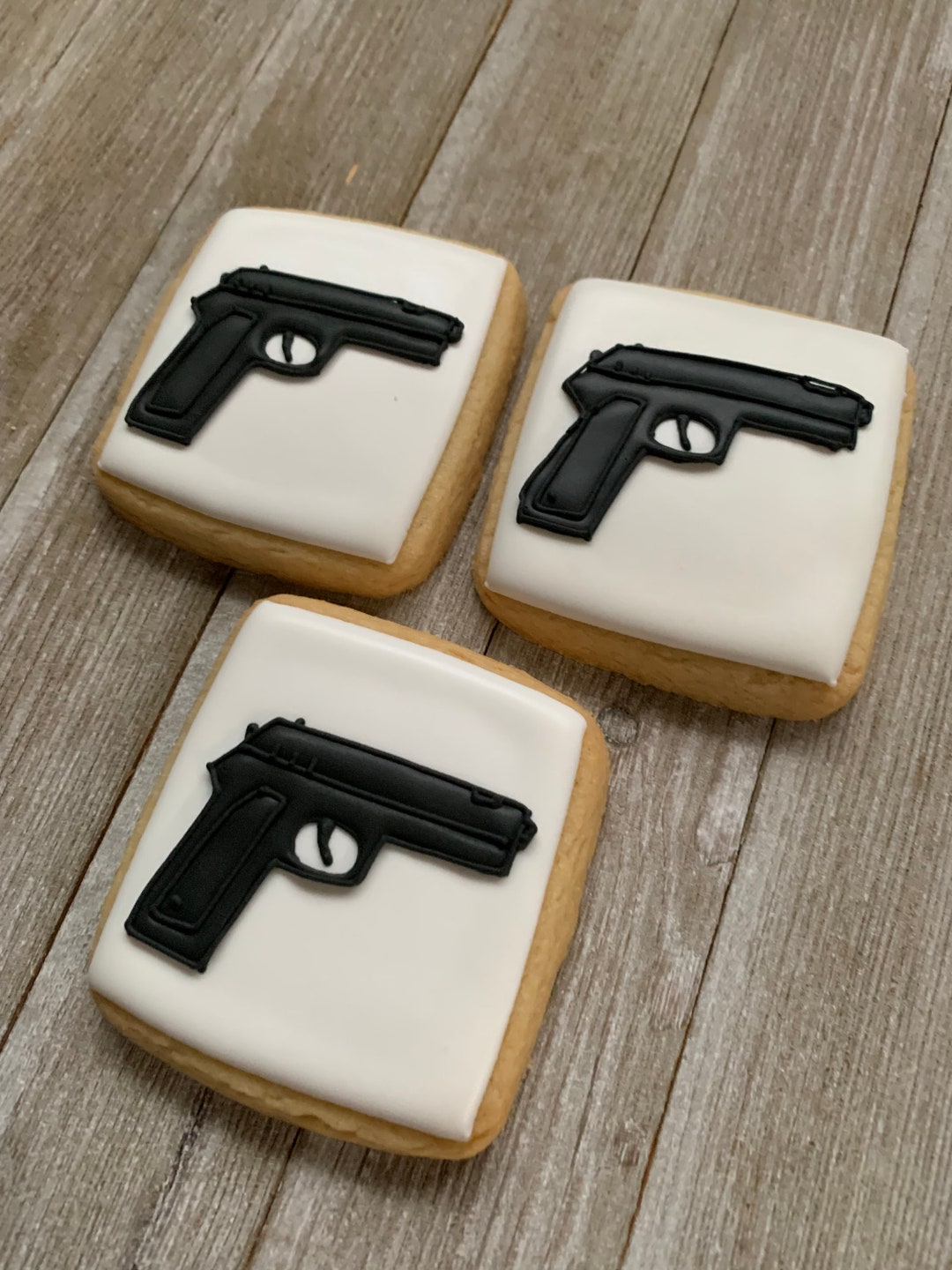 Gun Cookies Hand Gun Cookies Boy Birthday Cookies 12 - Etsy