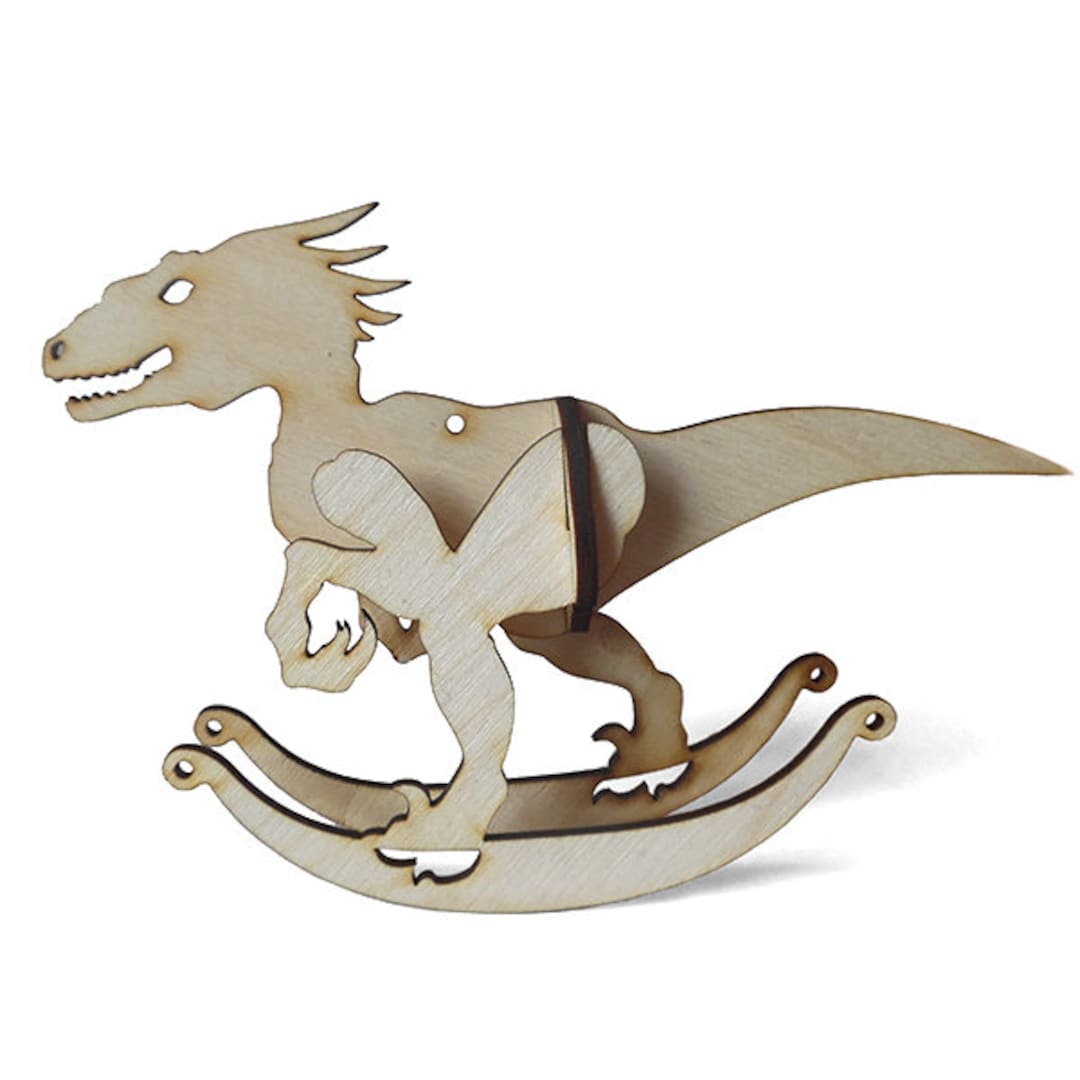 Utah Raptor Wooden Puzzle Rocker, Laser Cut Vector File (digital ...