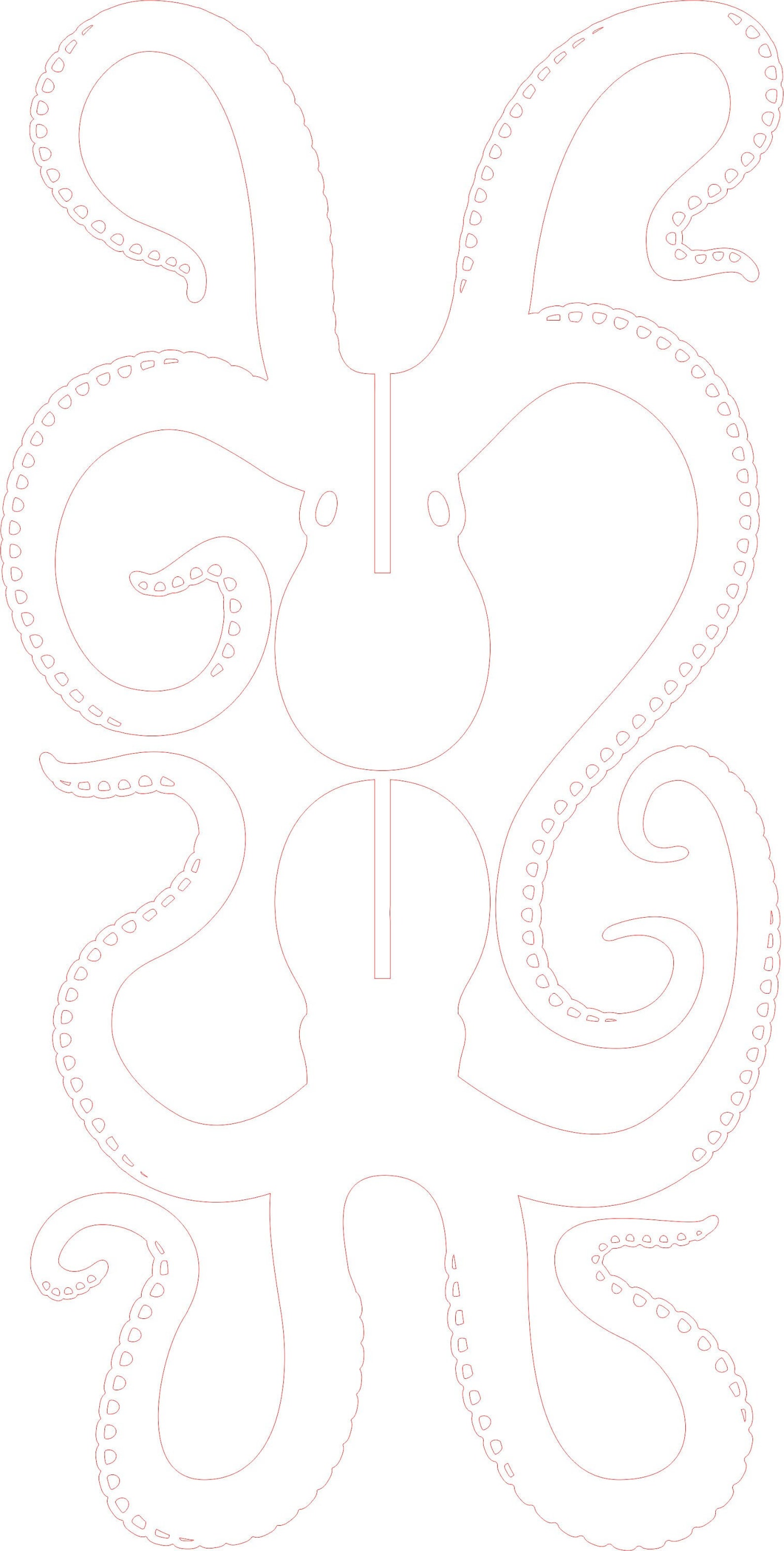 Octopus Laser Cut Wooden Puzzle Rocker. Vector File for Laser - Etsy