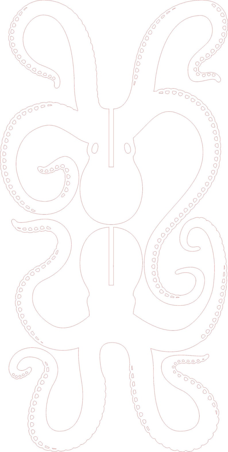 Octopus Laser Cut Wooden Puzzle Rocker. Vector File for Laser - Etsy