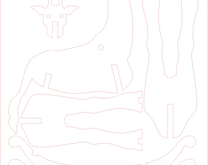 Giraffe Laser Cut Wooden Puzzle Rocker. Vector File for Laser - Etsy