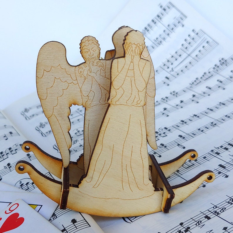 Weeping Angel Wooden Puzzle Rocker, Laser Cut Vector File (digital ...