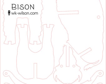 Laser Cut File Bison - Etsy