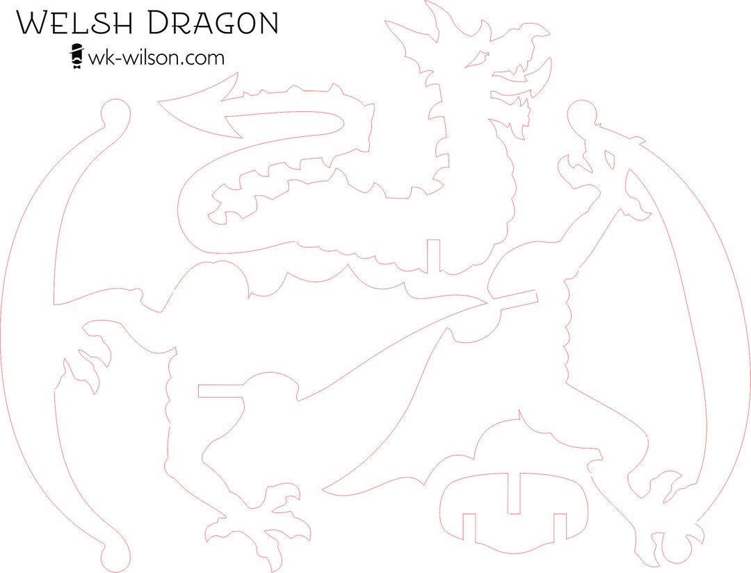 Welsh Dragon Laser Cut Wooden Puzzle Rocker. Vector File for Laser ...
