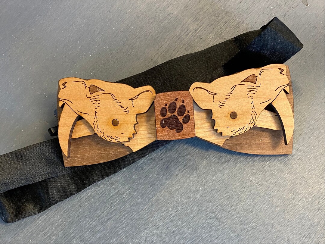 Smilodon Wood Bow Tie – Saber-toothed Cat Design - Etsy