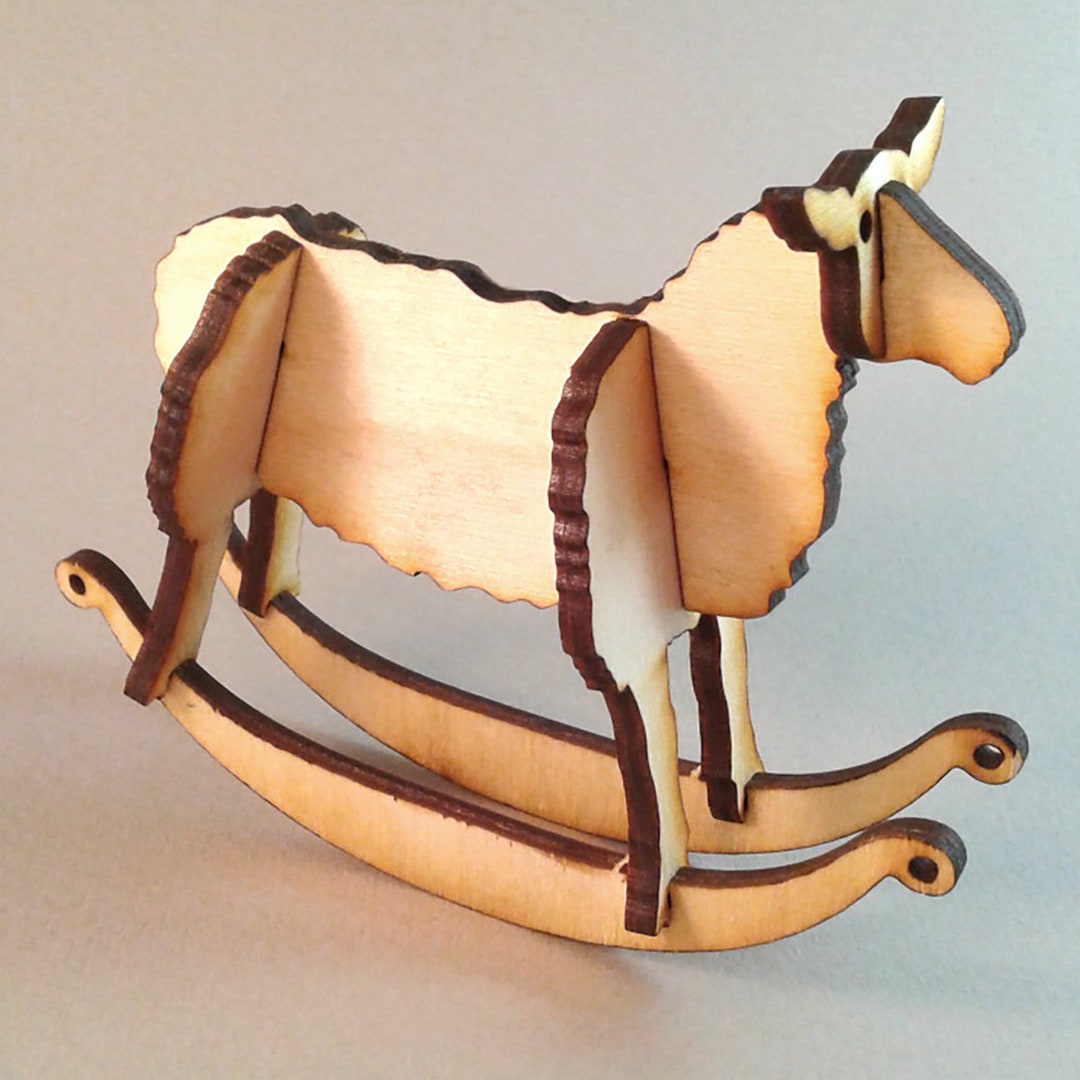 Sheep Laser Cut Wooden Puzzle Rocker. Vector File for Laser Cutting ...