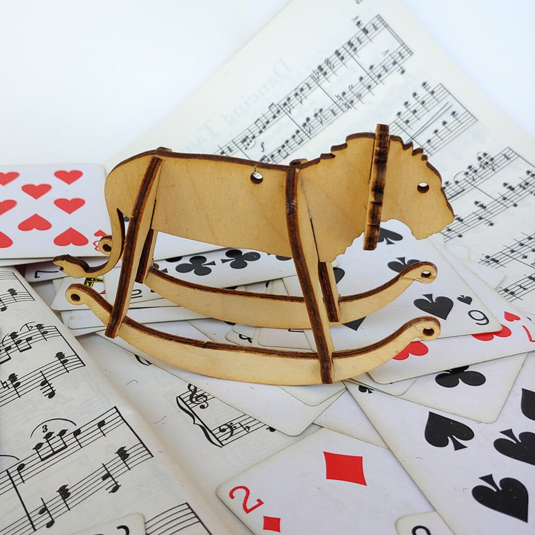 Lion Laser Cut Wooden Puzzle Rocker. Vector File for Laser Cutting, CNC ...