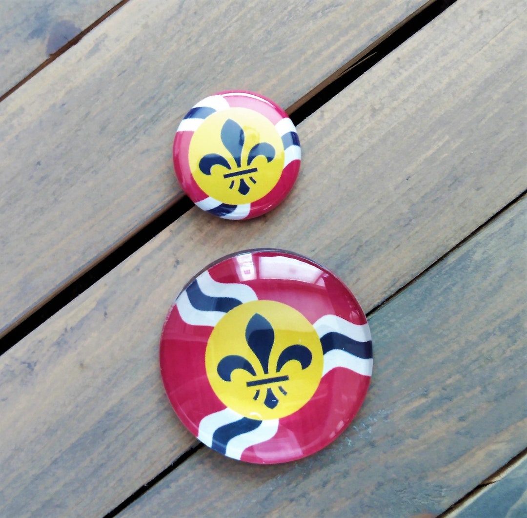 St. Louis Flag Pinback Pin/magnets/ STL Magnets. Choose From 1" Pin, 1 ...