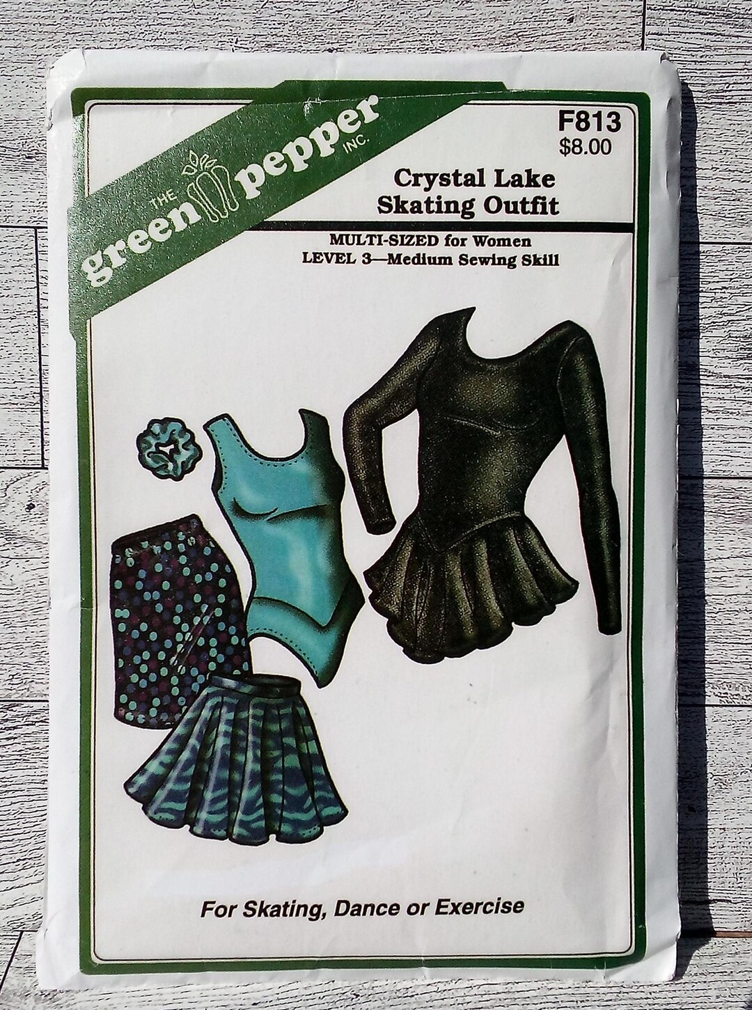 Green Pepper Sewing Pattern F813 - Kids Crystal Lake Skating, Dancing ...