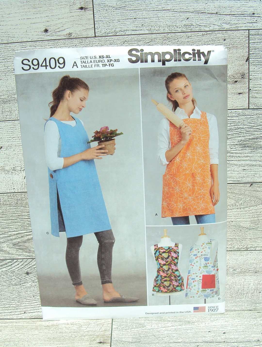 Simplicity Sewing Pattern 9409 Misses Crisscross and Tabard Style Apron ...