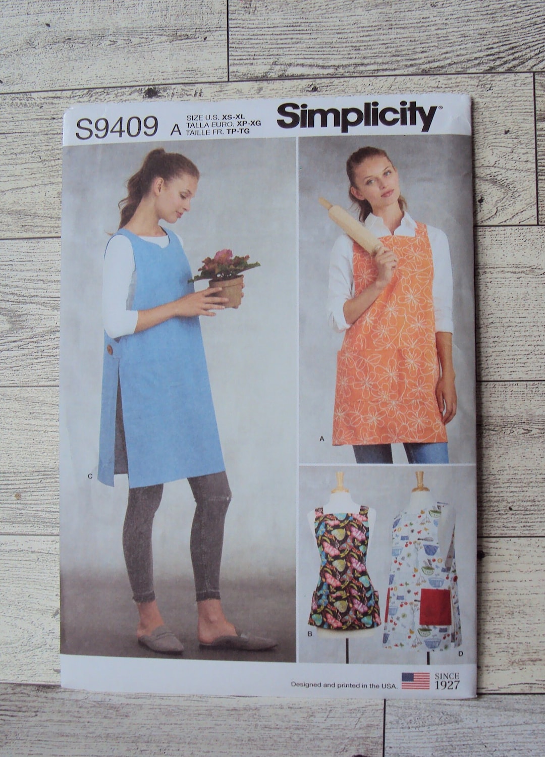 Simplicity Sewing Pattern 9409 Misses Crisscross and Tabard Style Apron ...