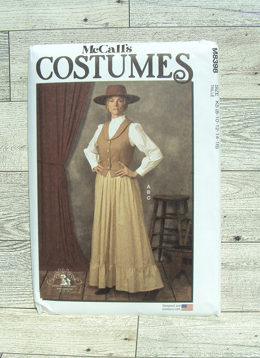 Mccall's Sewing Pattern 8398 - Misses Western Style Costume - Wild West ...