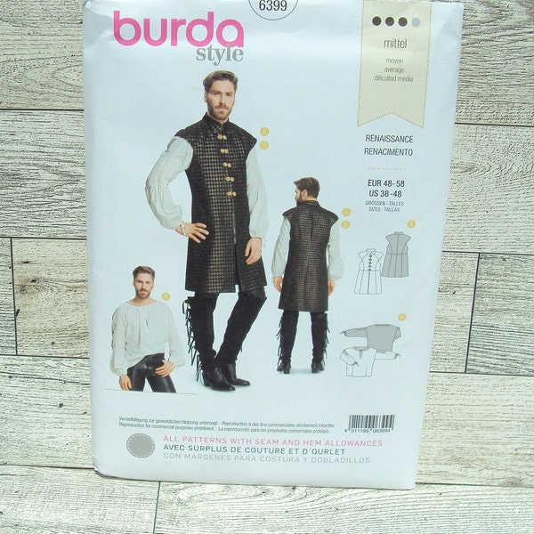 Mens Renaissance Peasant Costume Pattern - Etsy