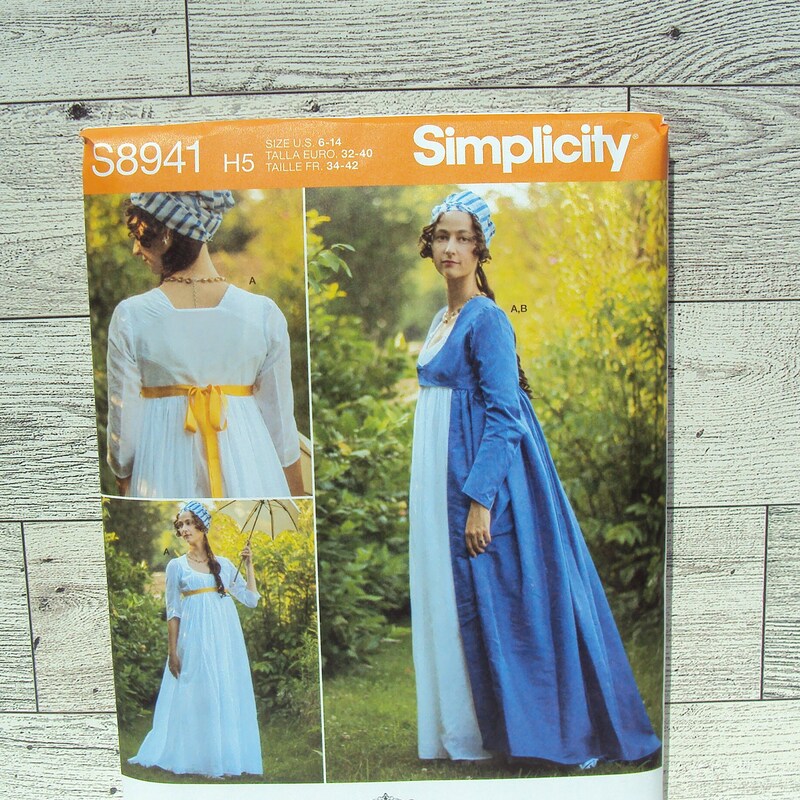 Regency Empire Dress Sewing Pattern - Etsy