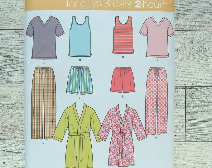 Simplicity Sewing Pattern 1563 Misses', Men's & Teens' Sleepwear Pants ...