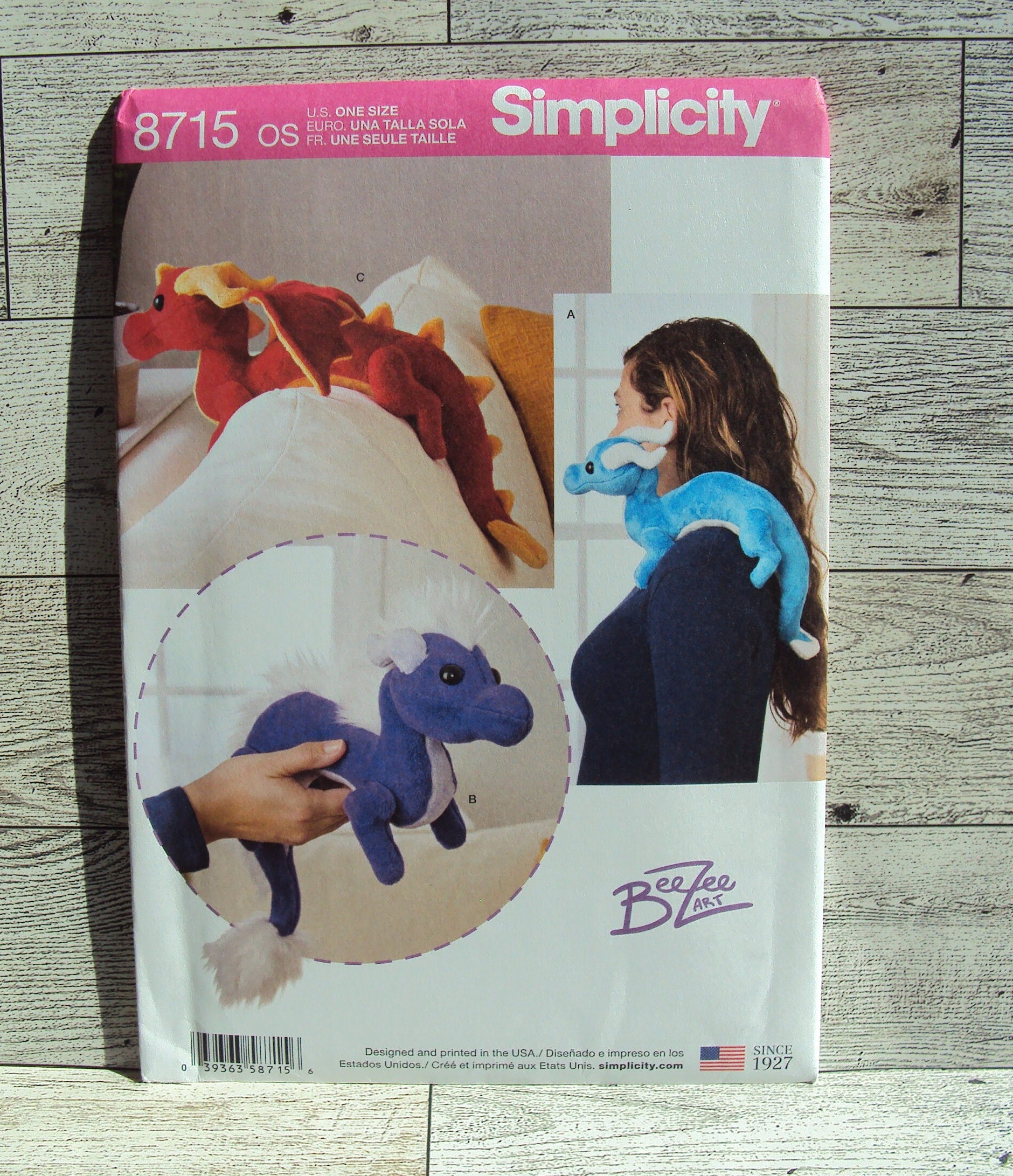 Simplicity Sewing Pattern 8715 Plushie Stuffed Dragon in 3 Styles - Etsy