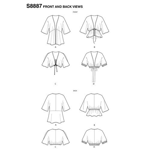 Simplicity Sewing Pattern 9124 Easy Kimono Style Jacket With Options Hi ...