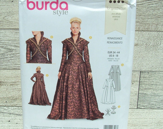 Burda Sewing Pattern 6398 - Renaissance/game of Thrones Gown ...