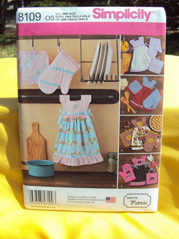 Simplicity Sewing Pattern 8109 Kitchen Accessories Towel - Etsy