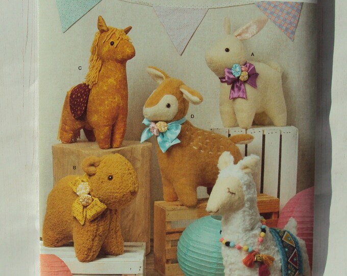 Simplicity Sewing Pattern 11661 AKA 9666 Plush Bunny Bear Pony Deer and ...