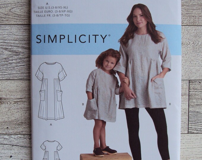 Simplicity Sewing Pattern 8856 Misses' & Children's Easy Dress and Tunic With Pockets Artisan ...