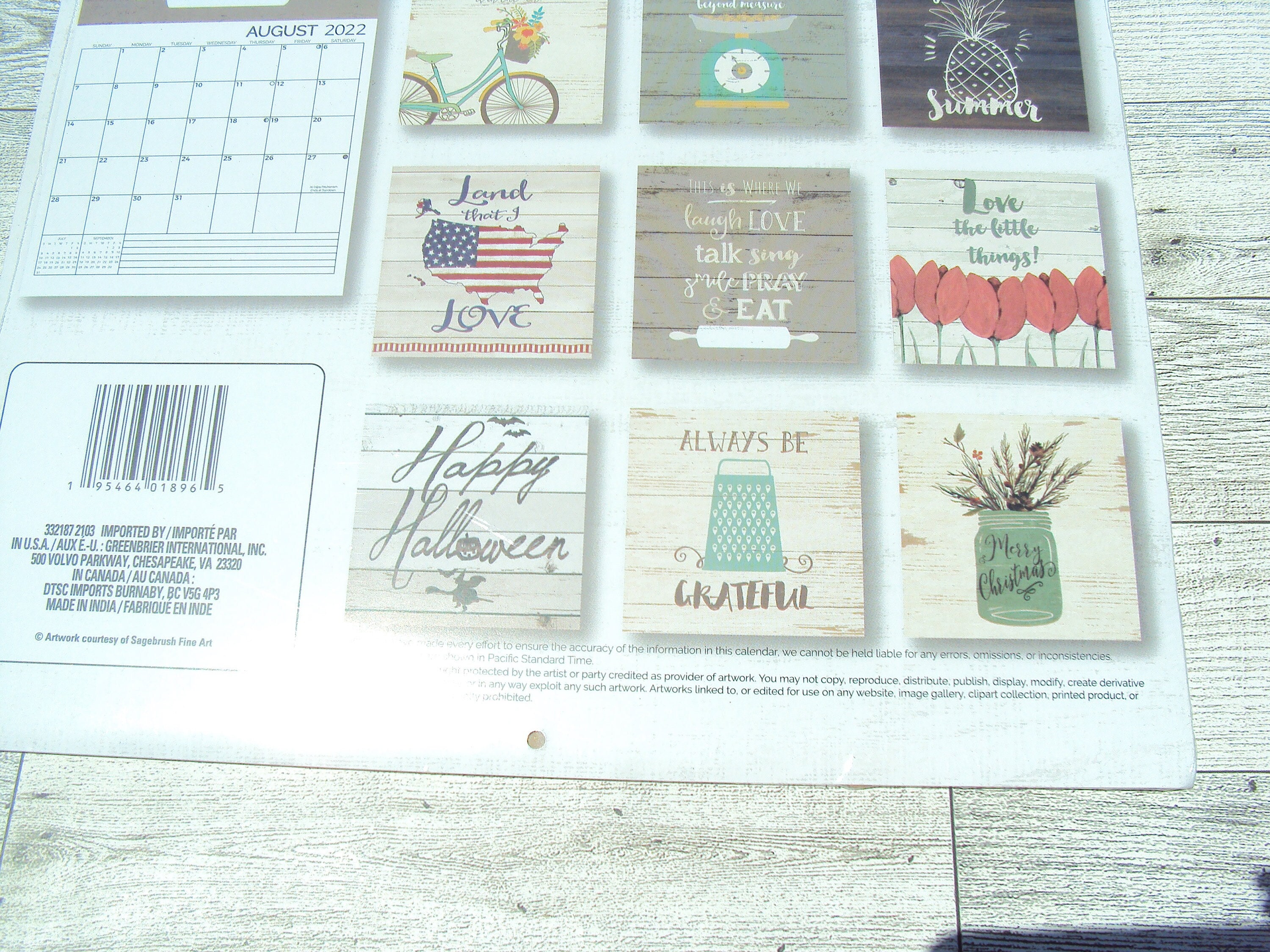 2022 Farmhouse Wall Calendar From Dollar Tree 11 X - Etsy