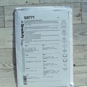 Simplicity Sewing Pattern 9771 Plush Bear With Clothes and Hats by ...