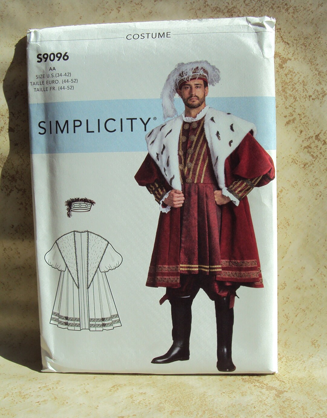 Simplicity Sewing Pattern 9096 Henry the VIII Coat and Hat in Three ...