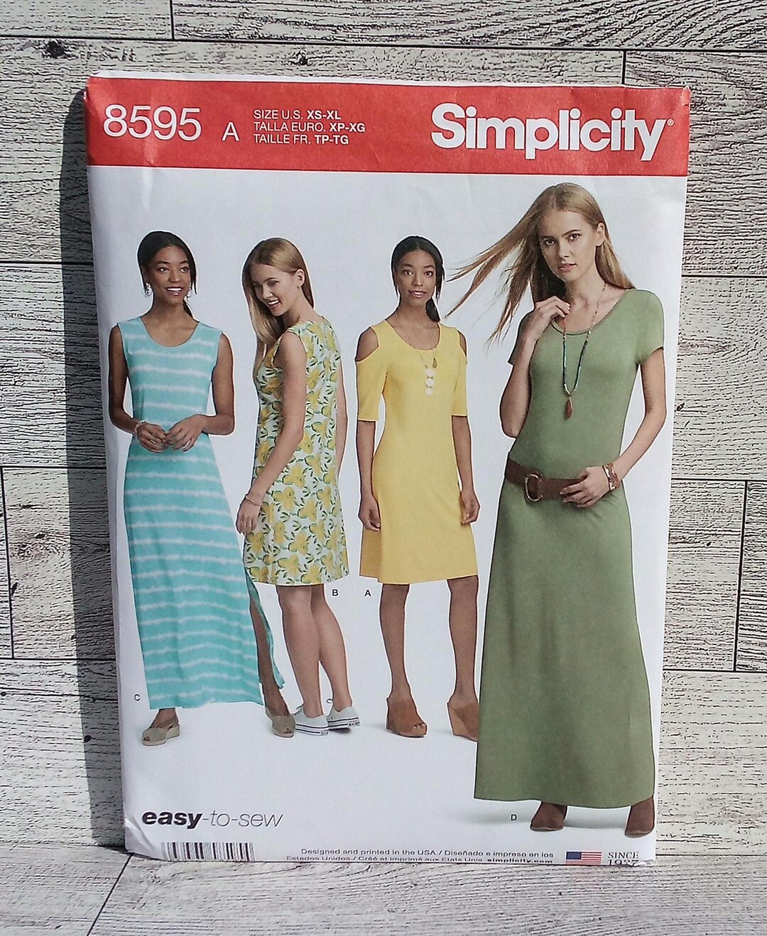 Simplicity Sewing Pattern 8595 - Misses East to Sew Knit Dress in 2 ...