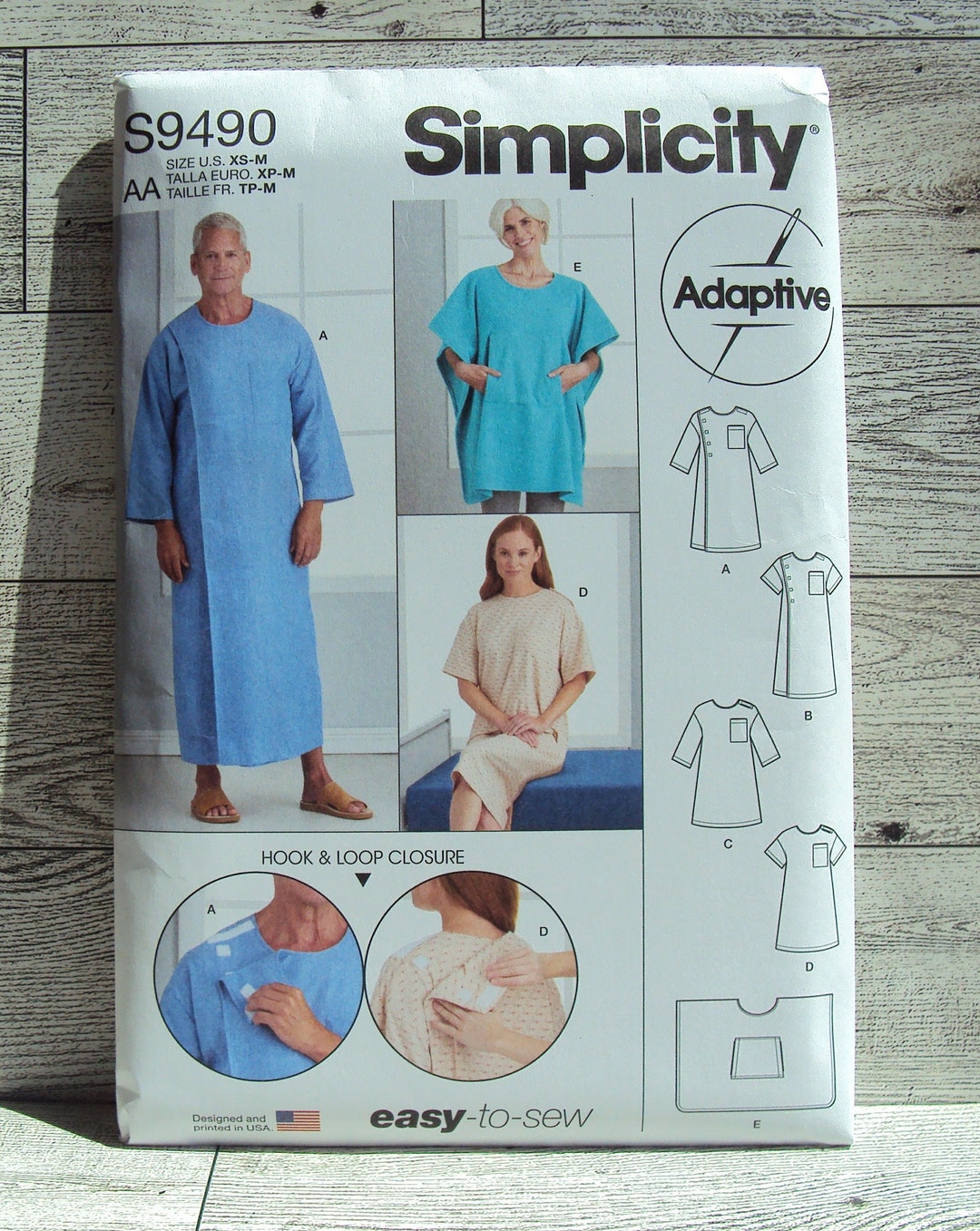 Simplicity Sewing Pattern 9490 Unisex Recovery Gowns and Bed Robe With ...