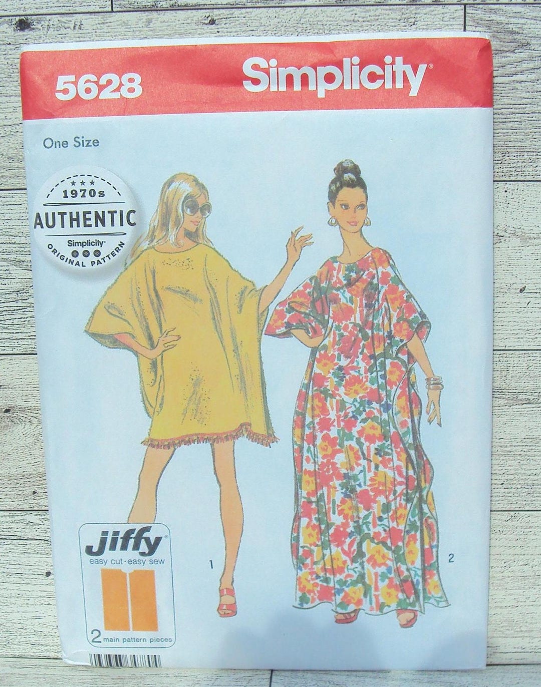 Simplicity Sewing Pattern 5628 - Misses 1970's Vintage Caftans in 2 ...