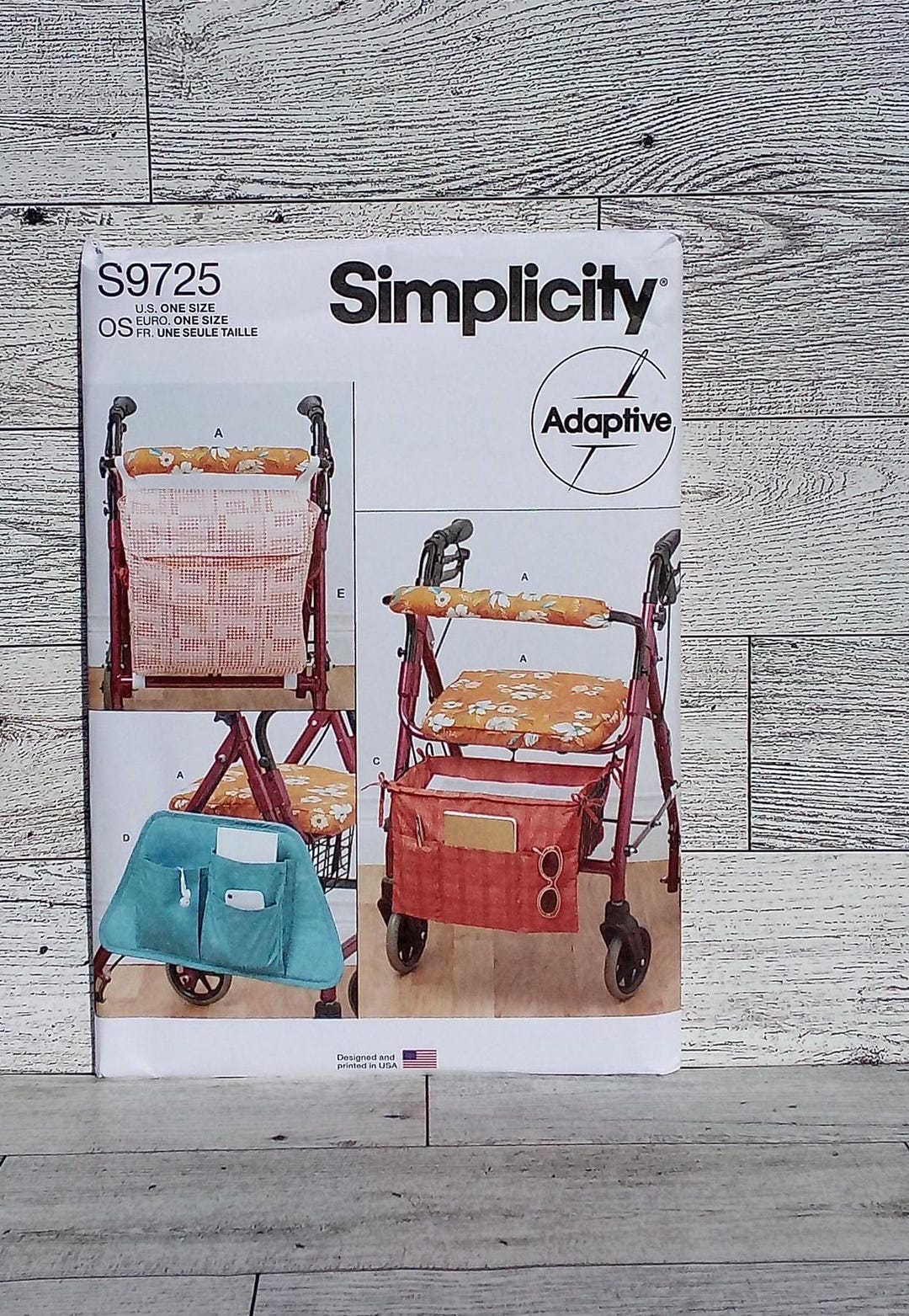 Simplicity Sewing Pattern 9725 Wheeled Walker Accessories Seat Cover ...