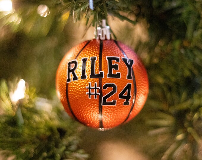 Personalized Basketball Christmas Ornament | Personalized Sports Team ...